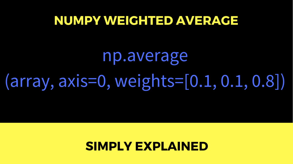 Numpy Weighted Average – Be on the Right Side of Change Numpy Weighted Average – Be on the Right Side of Change