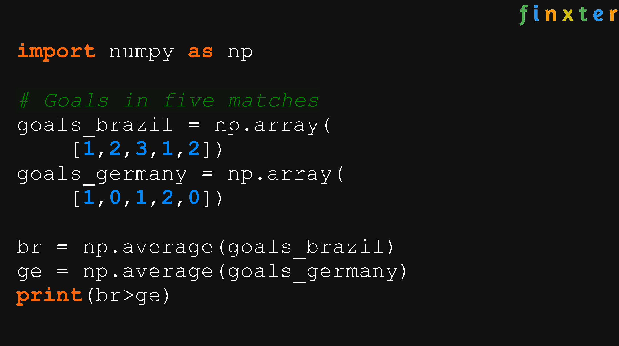 Puzzle 424 numpy average Finxter