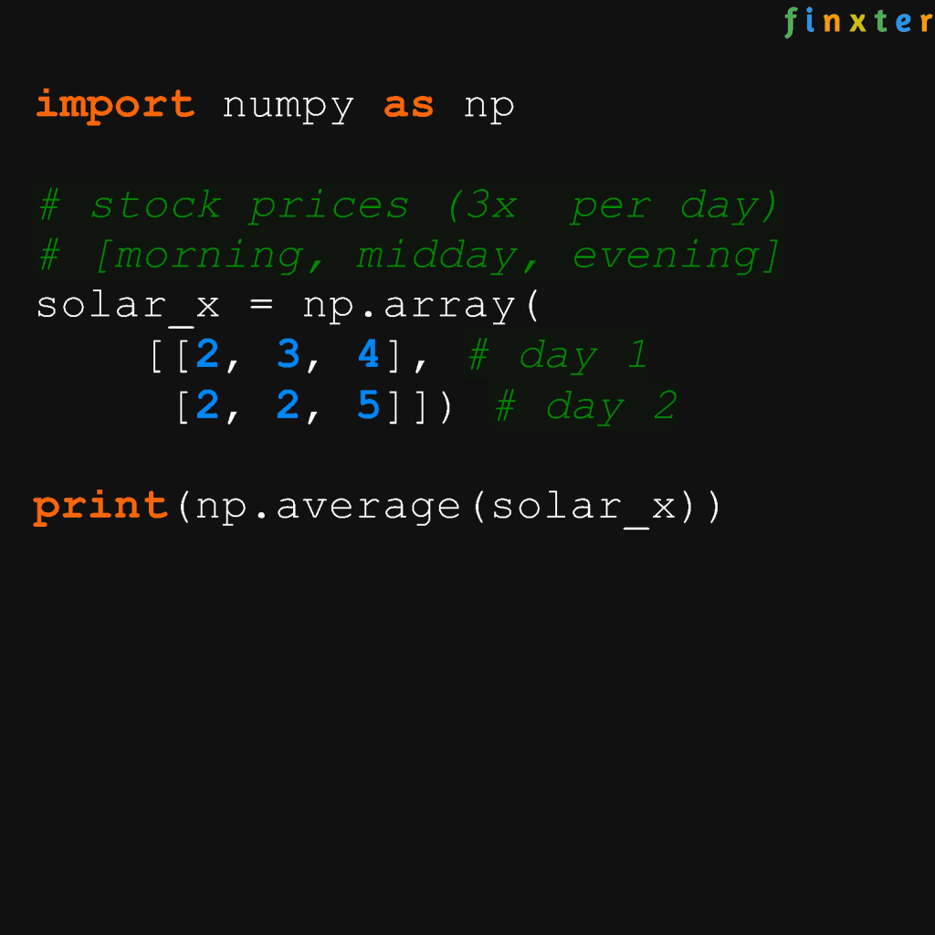 puzzle_432_numpy_average_2D | Finxter