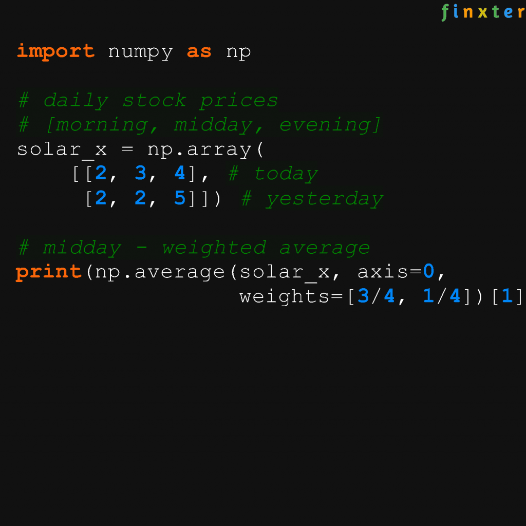 puzzle_433_numpy_average_2D_axis – Be on the Right Side of Change