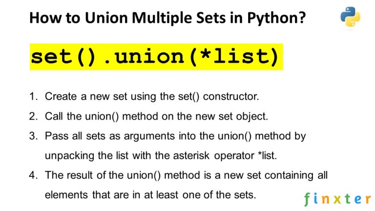 How To Union Multiple Sets In Python Be On The Right Side Of Change