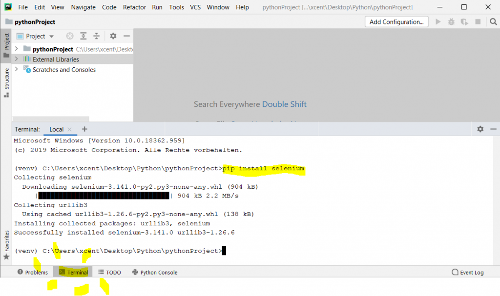 How To Install Selenium On PyCharm Finxter