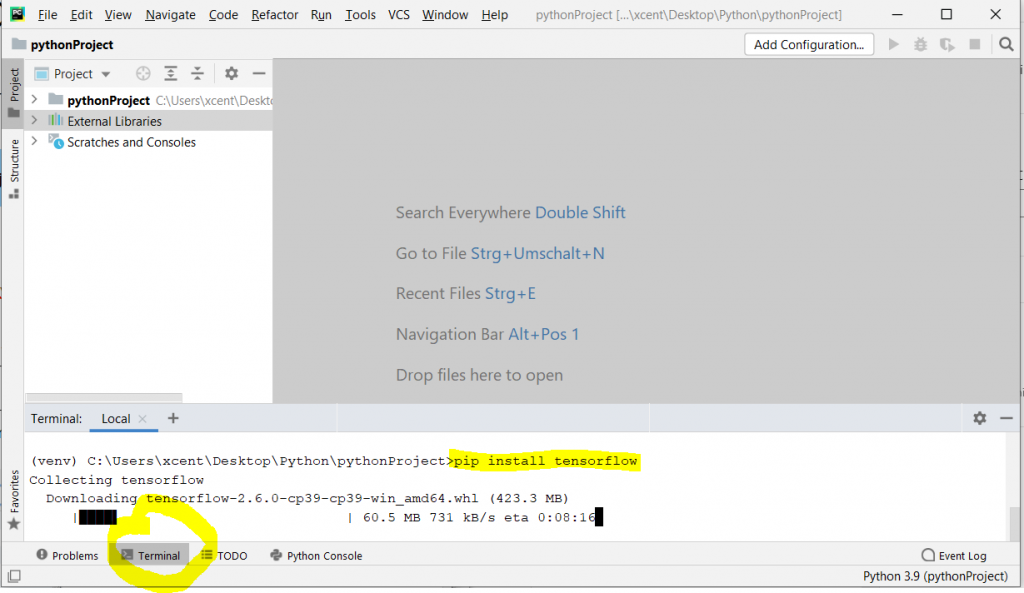 How To Install TensorFlow On PyCharm Finxter