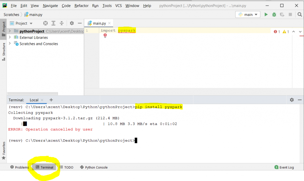  PyCharm Spark PySpark Apache Spark API Python Spa 