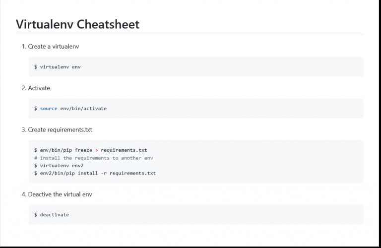 Python Virtual Environment “venv” Cheat Sheet – Be on the Right Side of ...