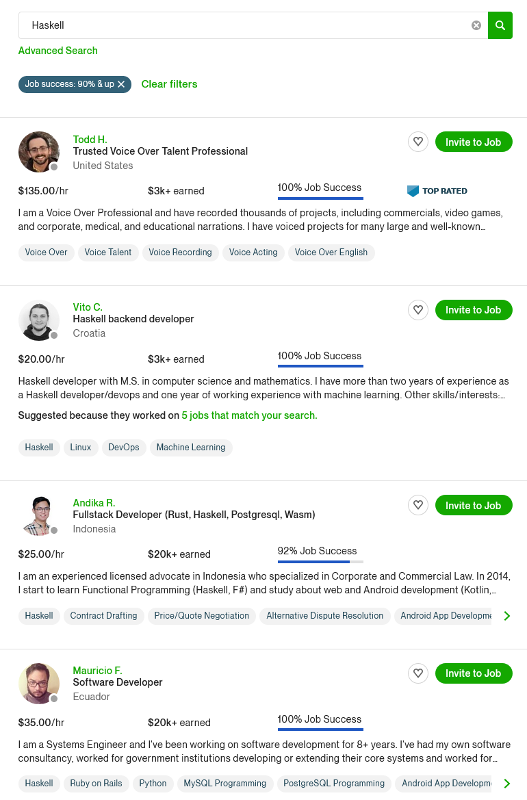Haskell Developer – Income and Opportunity – Be on the Right Side of Change