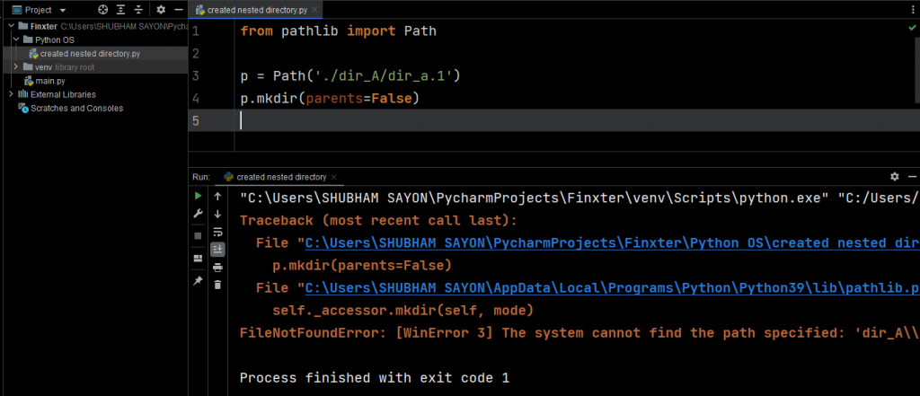 How To Create A Nested Directory In Python Finxter