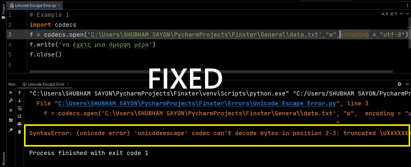  Unicode Error unicodeescape Codec Can t Decode Bytes In Position 2