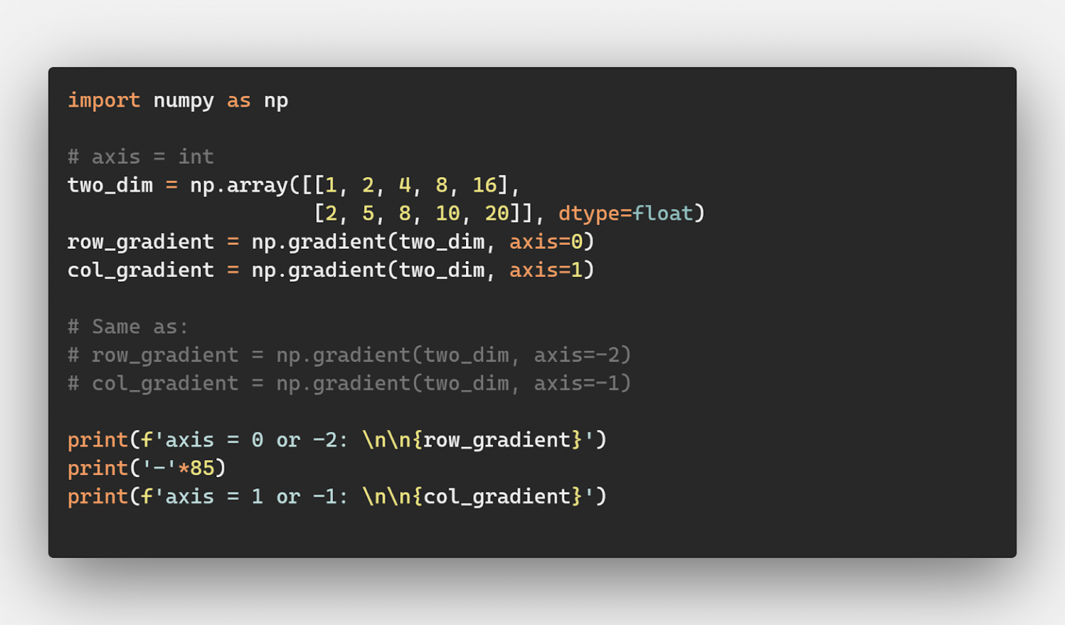 np.gradient() — A Simple Illustrated Guide – Be on the Right Side of Change