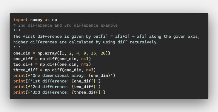 np.diff() — A Simple Illustrated Guide – Be on the Right Side of Change
