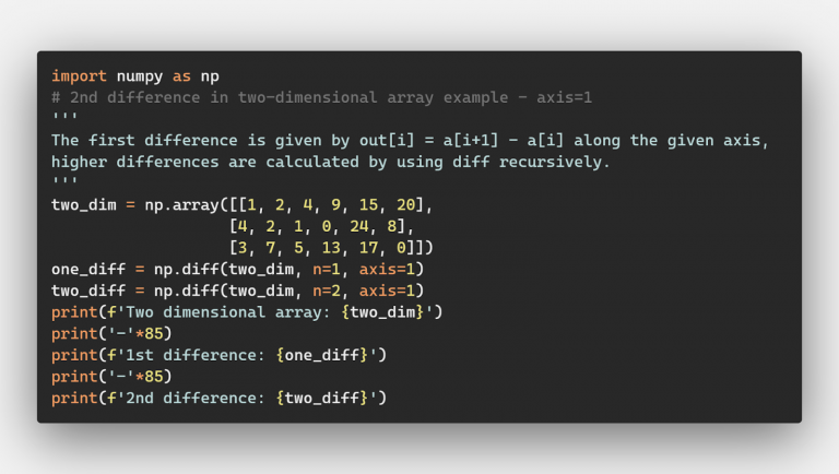 np.diff() - A Simple Illustrated Guide - Be on the Right Side of Change