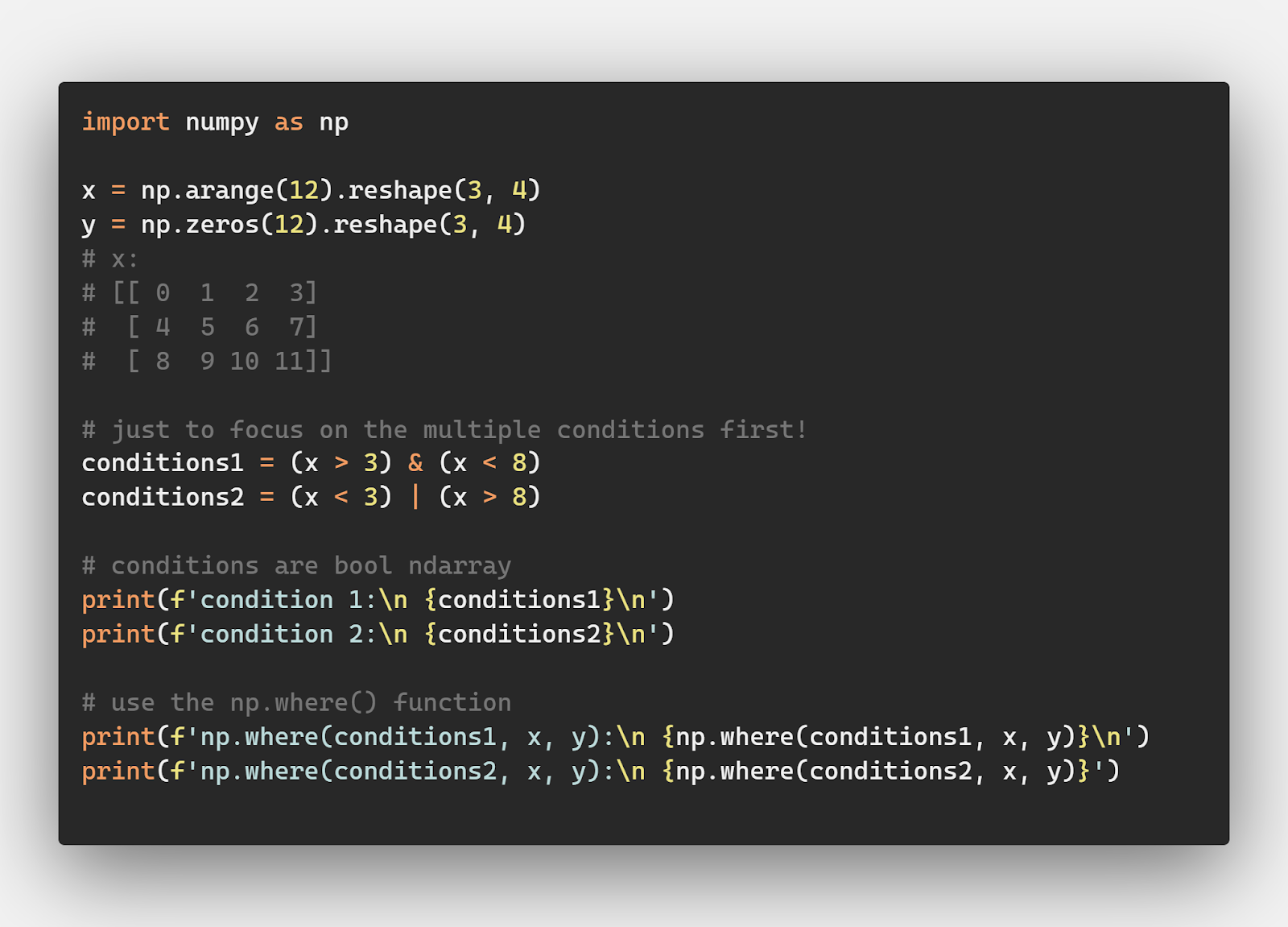 np.where() - A Simple Illustrated Guide - Be on the Right Side of Change