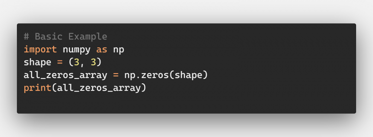 np.zeros() — A Simple Illustrated Guide – Be on the Right Side of Change