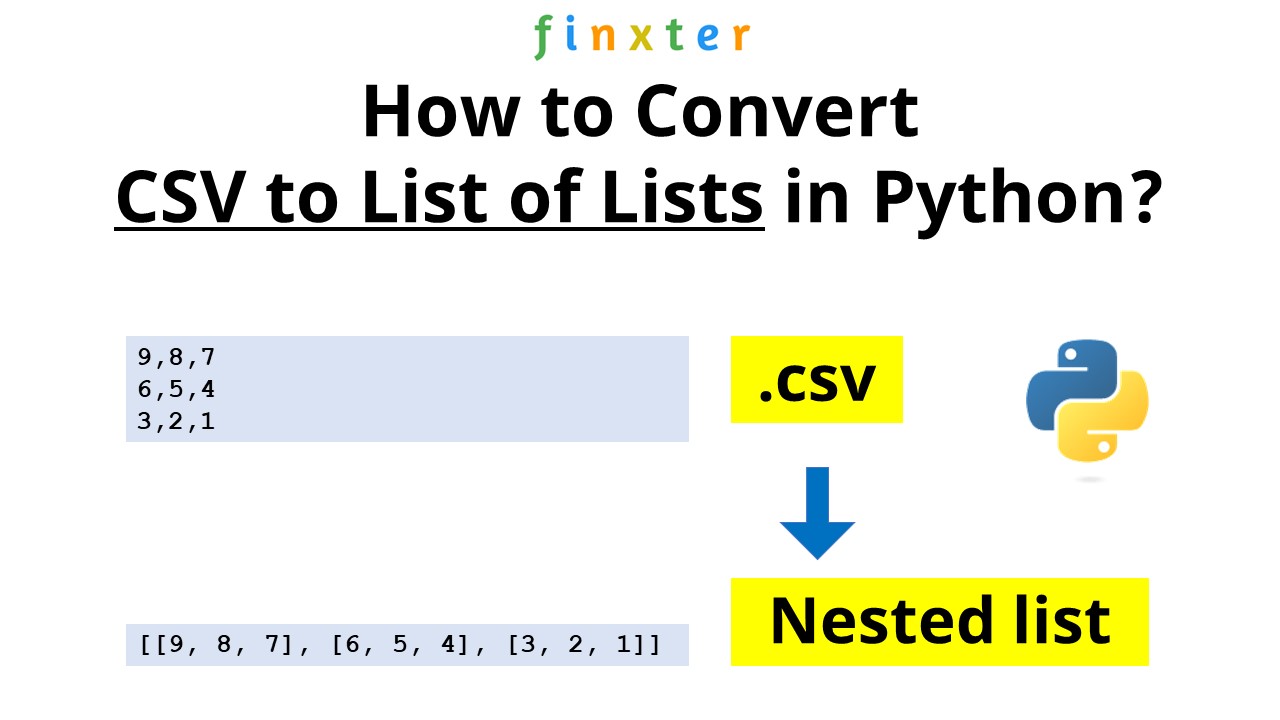 Python Convert CSV To List Of Lists Be On The Right Side Of Change