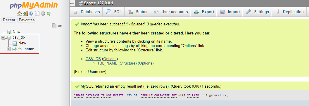 CSV to MySQL Table [EasyPHP + PHPMyAdmin] – Be on the Right Side of Change