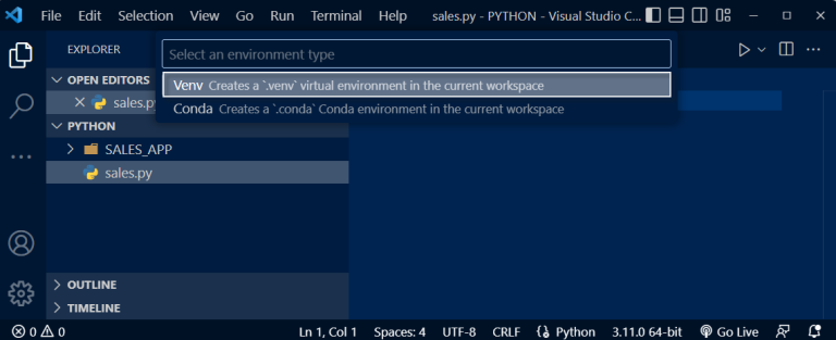 Setup a Virtual Environment with Visual Studio Code in Python – Be on ...