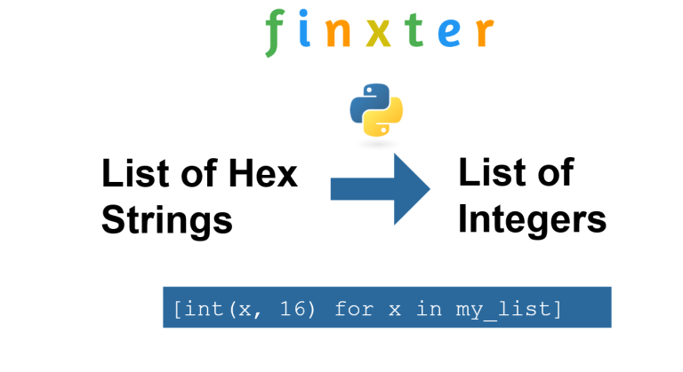 Easiest Way To Convert List Of Hex Strings To List Of Integers Be On The Right Side Of Change