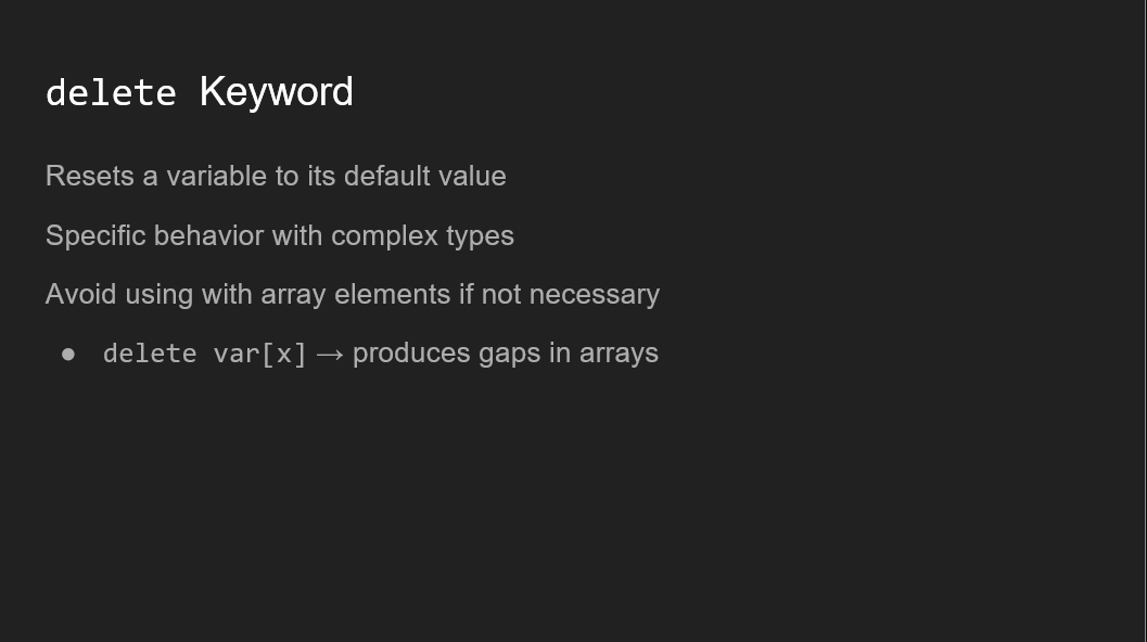 Solidity Operators and ‘Delete’ Keyword – Be on the Right Side of Change
