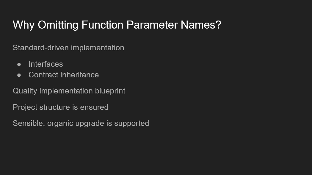 Solidity Omitted Function Parameter Names – Be on the Right Side of Change
