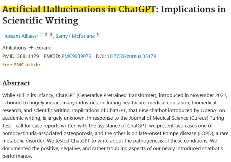 Hallucinations in AI - with ChatGPT Examples - Be on the Right Side of ...