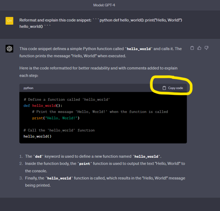 Format Code Block In Chatgpt Quick And Simple Guide Be On The Right 5767