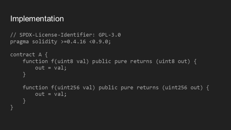 Solidity Function Overloading – Be on the Right Side of Change