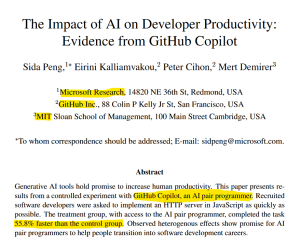 Study Reveals GitHub Copilot Improves Developer Productivity by 55.8% ...
